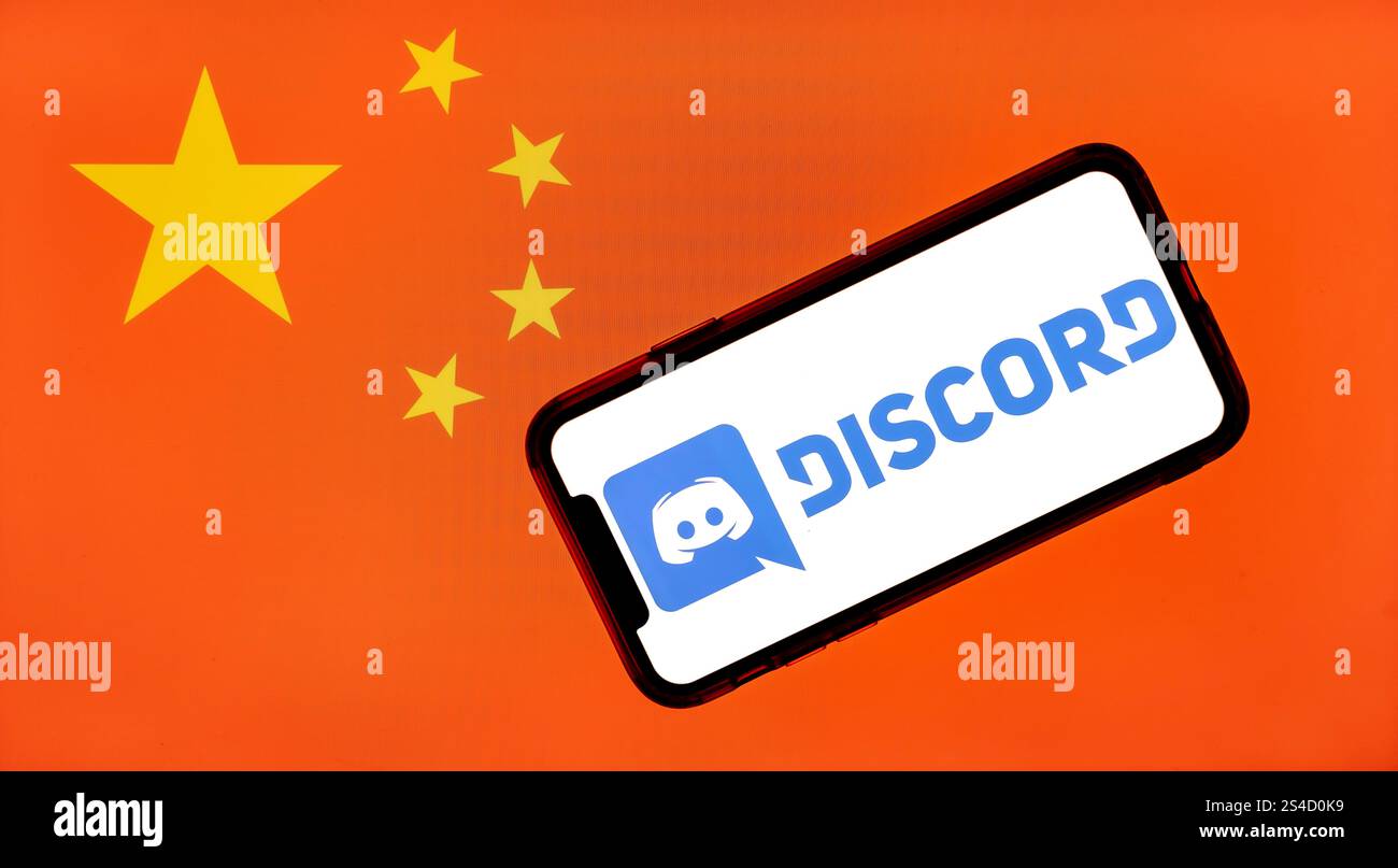 In this photo illustration, the Discord logo is seen displayed on a ...