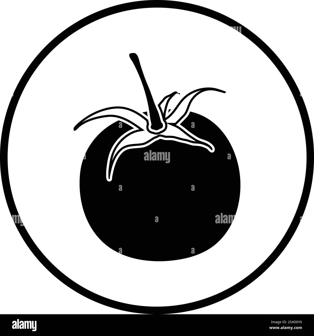 Tomatoes icon. Thin circle design. Vector illustration Stock Vector ...