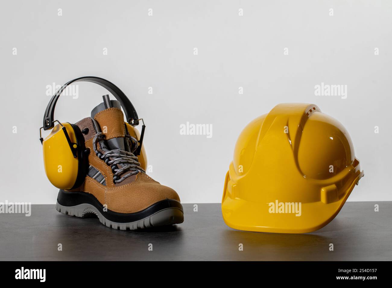 Essential Industrial Safety Gear Including Boots, Helmet, and Ear ...