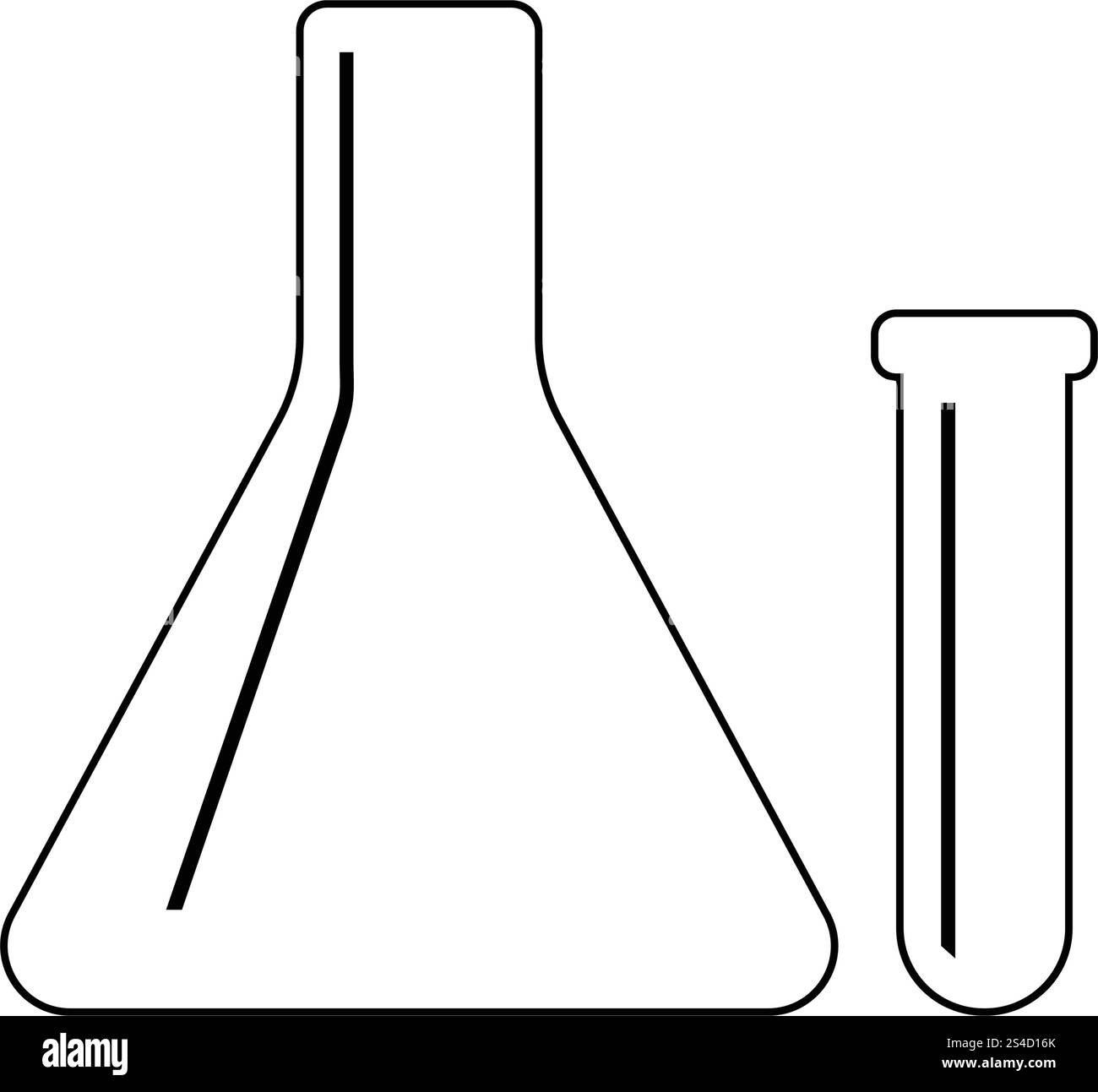 Chemical bulbs icon. Thin line design. Vector illustration Stock Vector ...