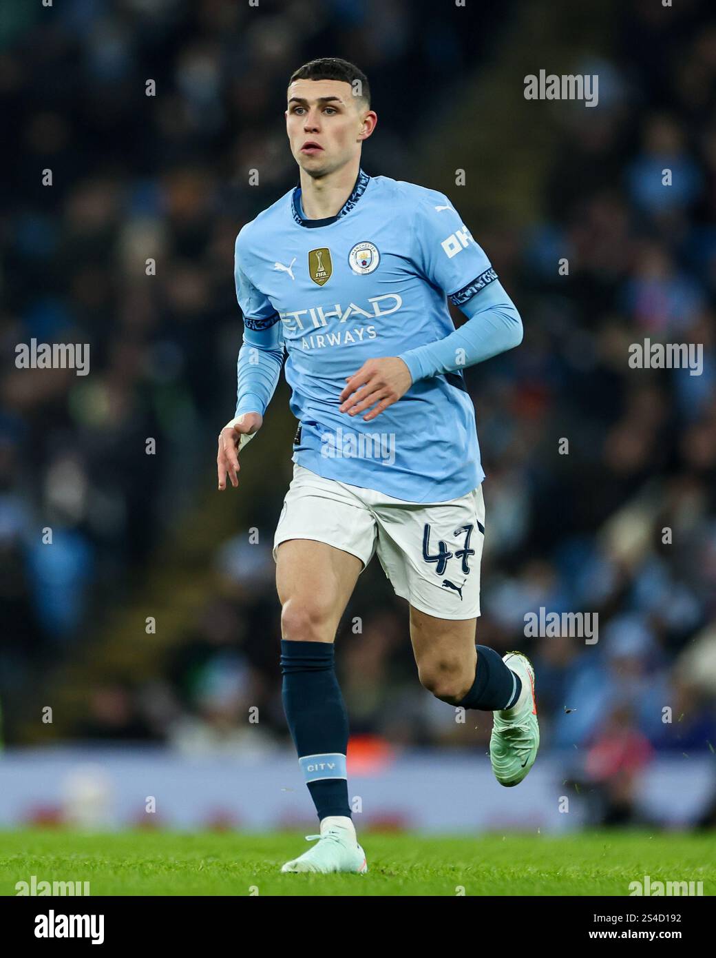 Phil Foden of Manchester City in action during the Emirates FA Cup 3rd ...