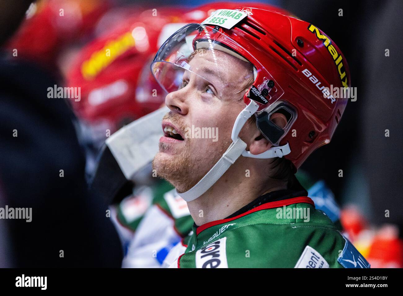 250111 Modos Mikkel Aagaard under ishockeymatchen i SHL mellan Linköping och Modo den 11 januari ...