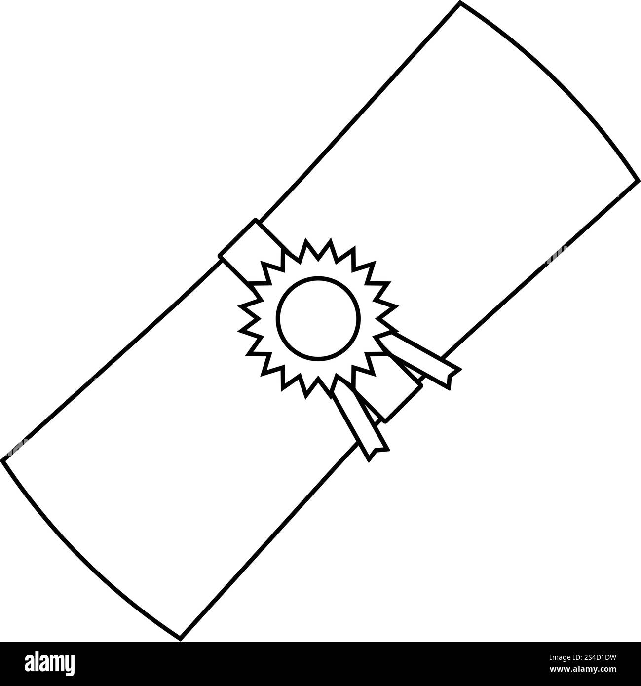 Diploma icon. Thin line design. Vector illustration Stock Vector Image ...