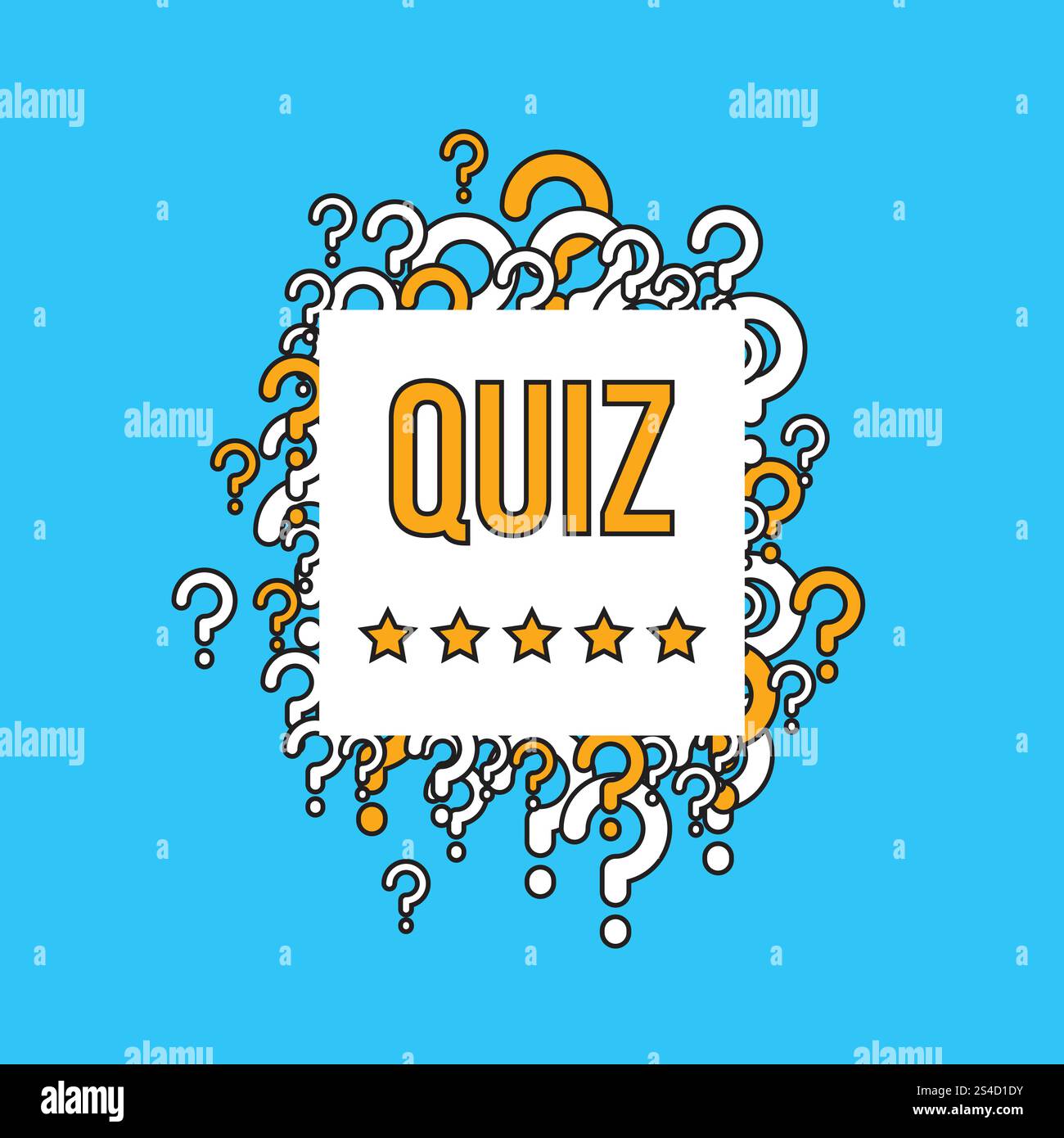 Quiz test vector background with question marks. Quiz concept banner ...