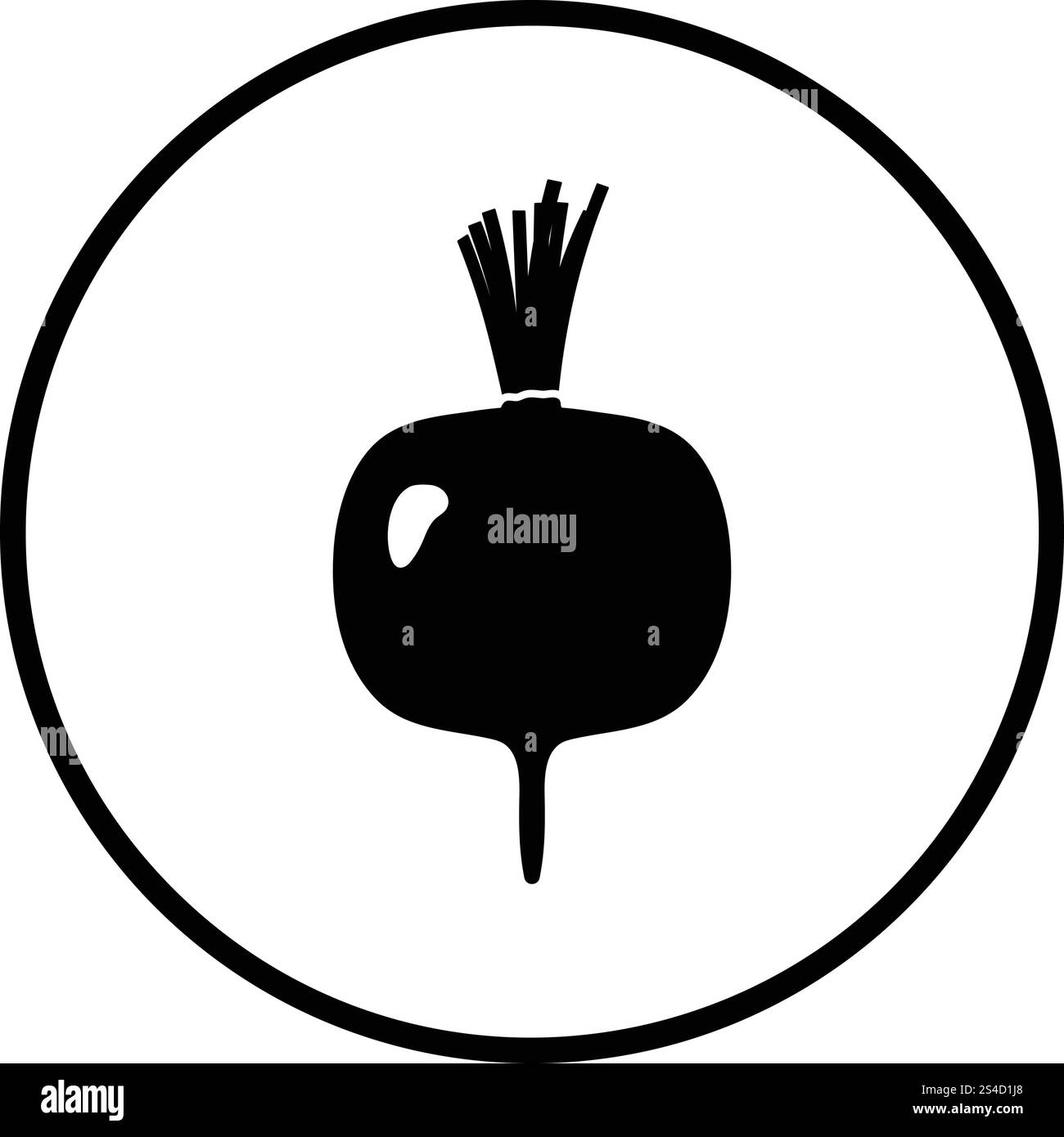 Radishes icon. Thin circle design. Vector illustration Stock Vector ...