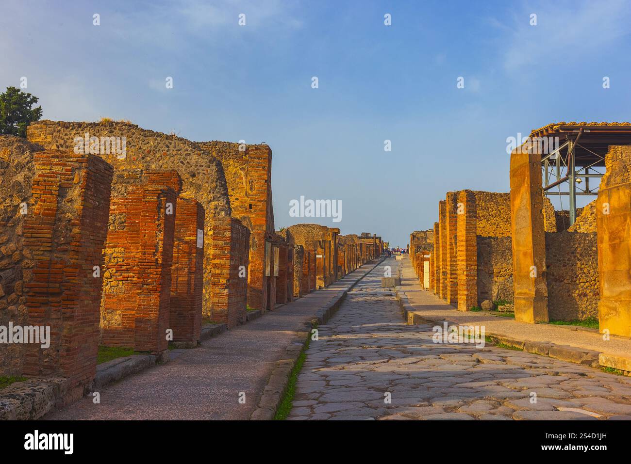Ancient ruins of Pompei city, Naples, Italy. View of ancient city of ...