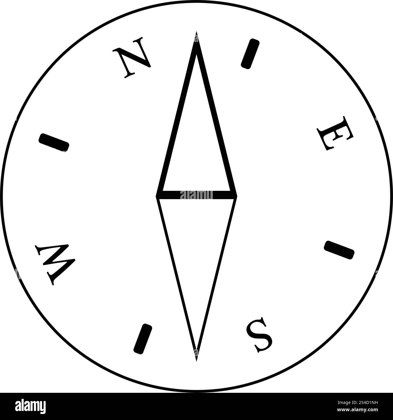 Icon of compass. Thin line design. Vector illustration Stock Vector ...