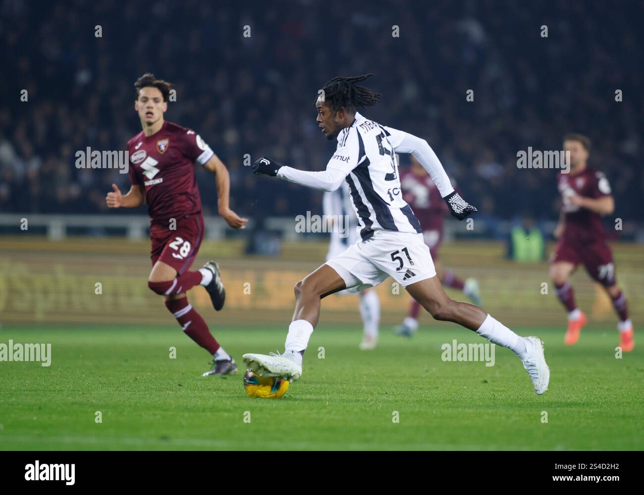 Turin, Italy. 11th Jan, 2025. Samuel Mbangula of Juventus FC during the ...