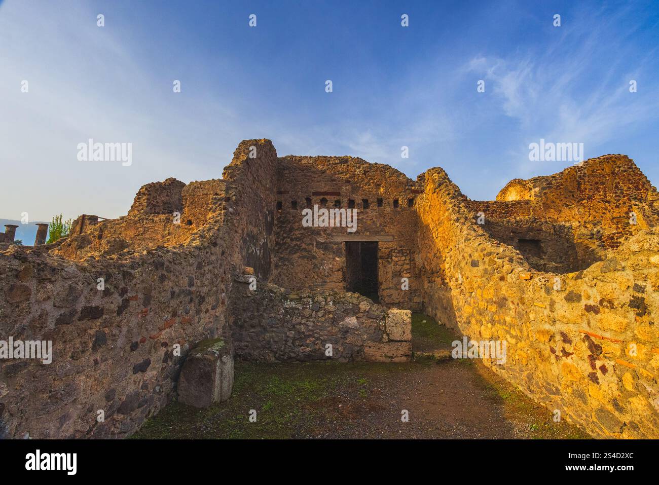 Ancient ruins of Pompei city, Naples, Italy. View of ancient city of ...