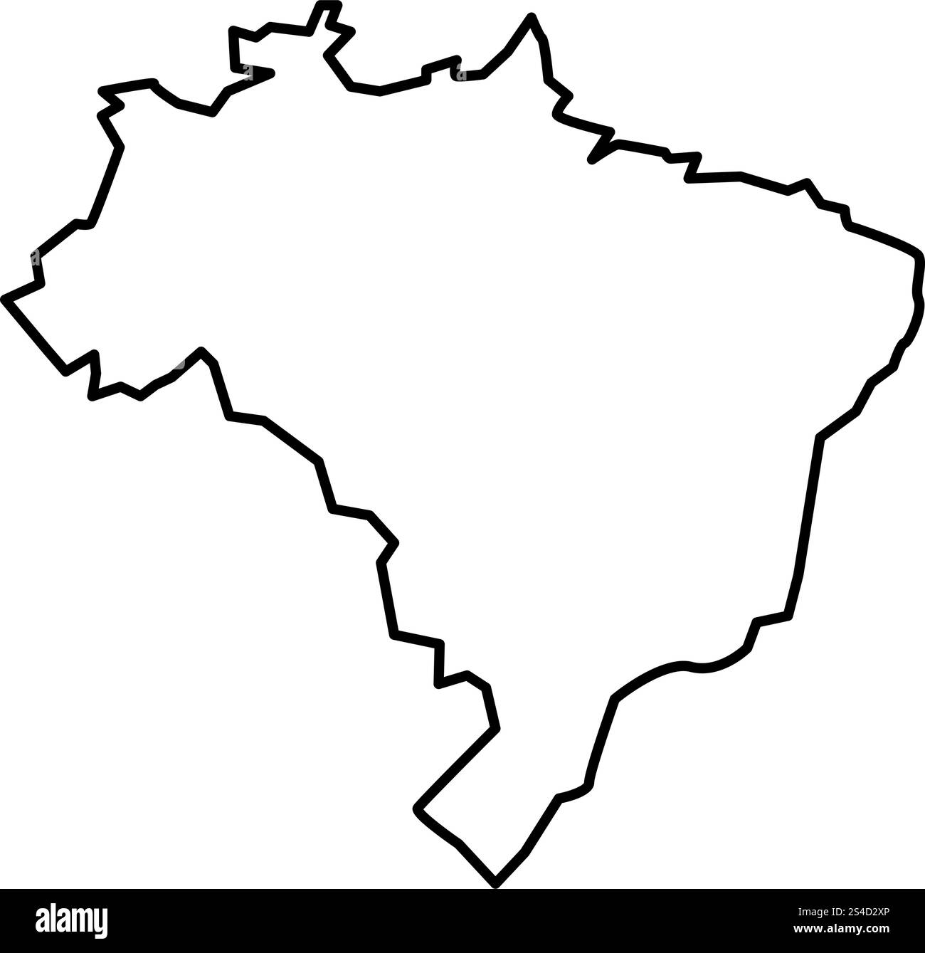 Map of Brazil icon black color vector illustration flat style simple ...