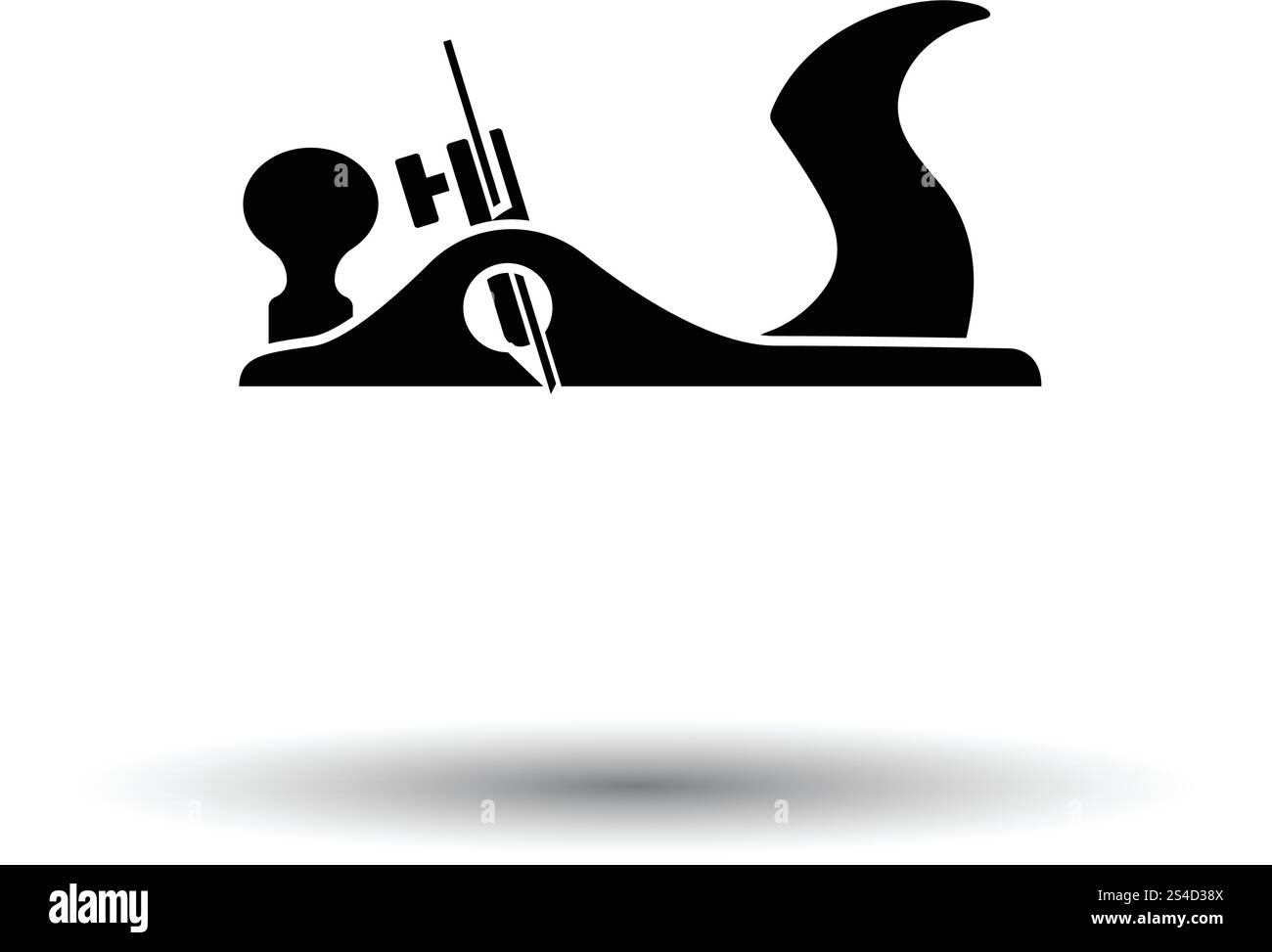 Jack-plane tool icon. White background with shadow design. Vector ...