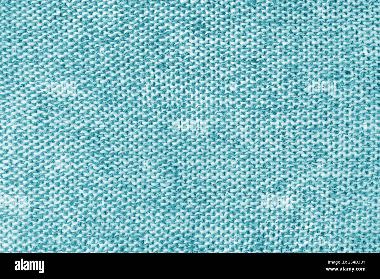 Mixed white and turquoise color melange knitted fabric, cashmere wool ...