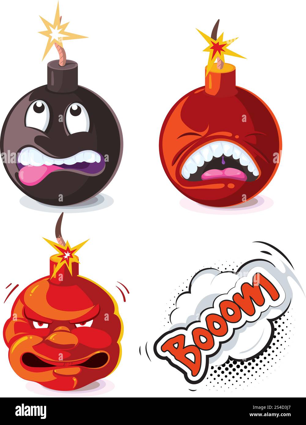 Vector cartoon bomb explosion effect animation frames for game. Bomb ...