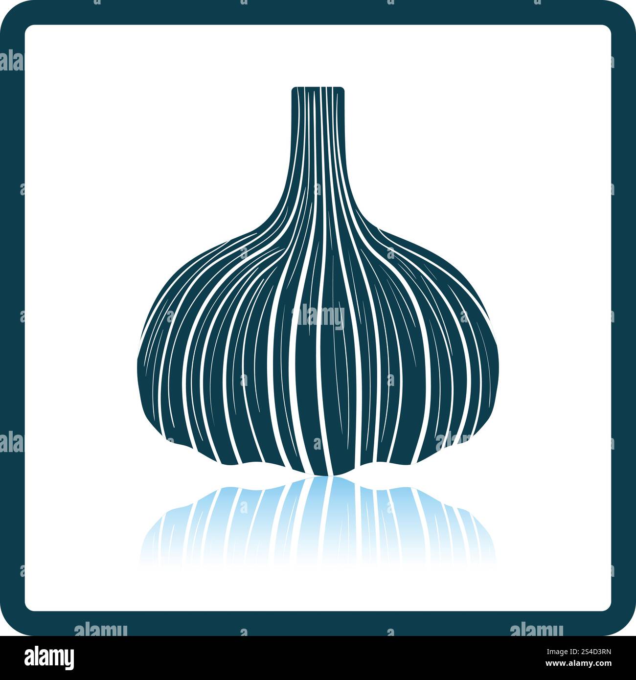 Garlic icon. Shadow reflection design. Vector illustration Stock Vector ...