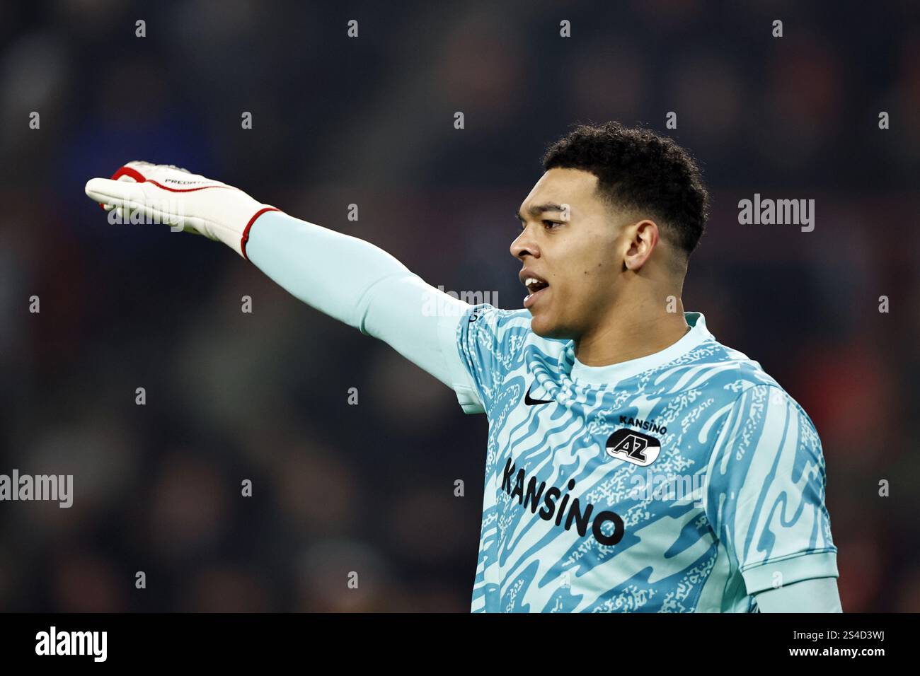 EINDHOVEN - AZ goalkeeper Rome-Jayden Owusu-Oduro during the Dutch ...