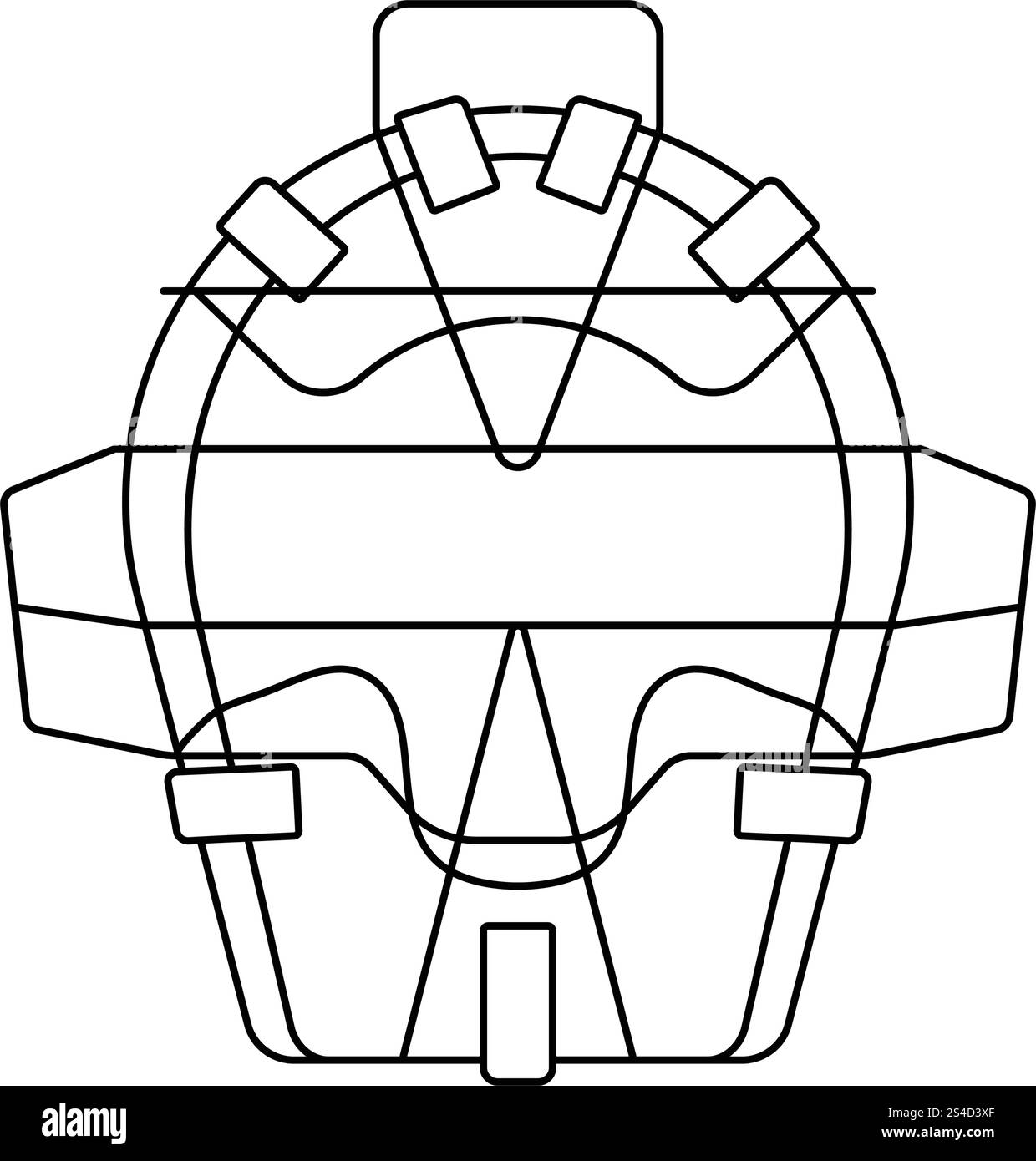 Baseball face protector icon. Thin line design. Vector illustration ...