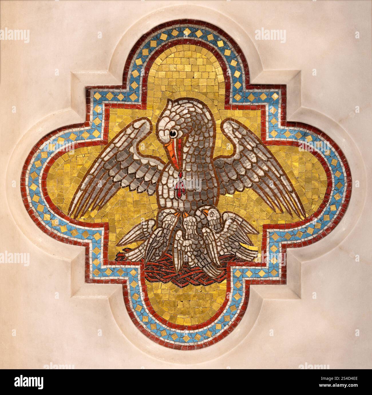 VIENNA, AUSTIRA - JUNI 24, 2021: The Pelican as the symbol of offer of ...