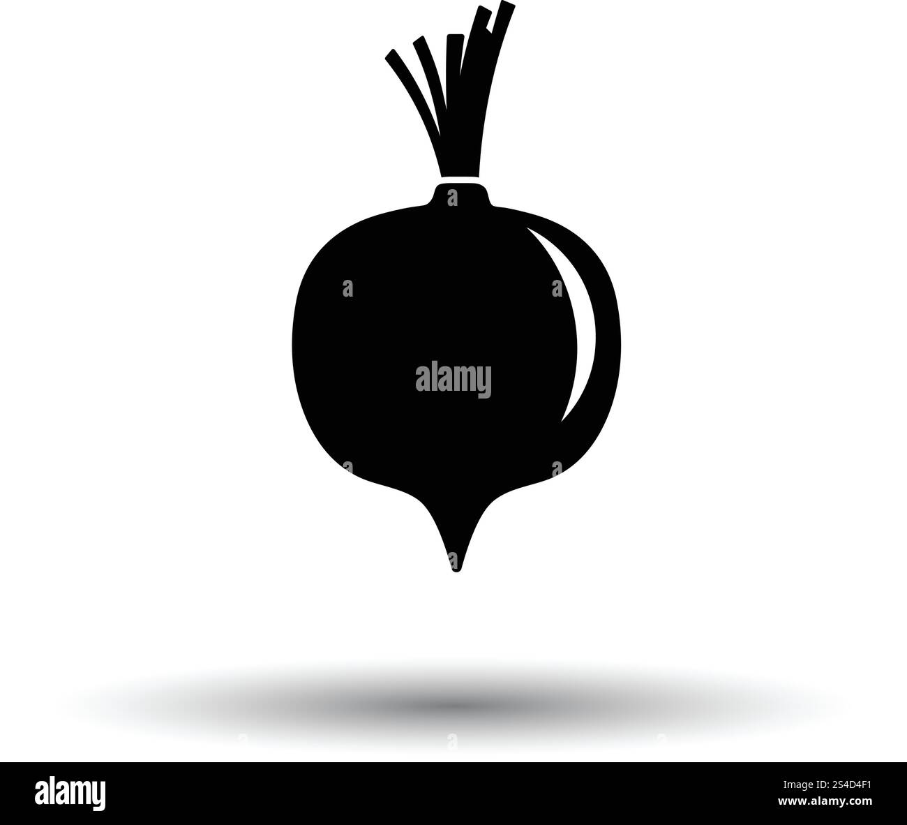 Beetroot icon. White background with shadow design. Vector illustration ...