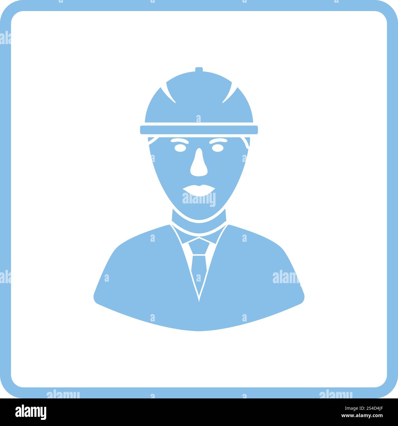 Man builder in blue Stock Vector Images - Alamy
