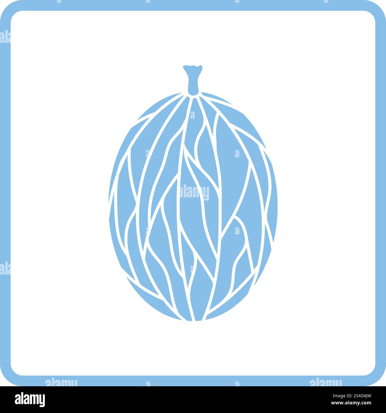 Icon of Gooseberry. Blue frame design. Vector illustration Stock Vector ...