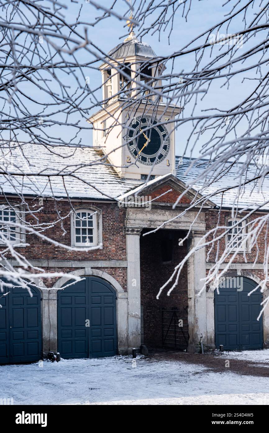 The Stables clock tower at National Trust Dunham Massey Stock Photo - Alamy