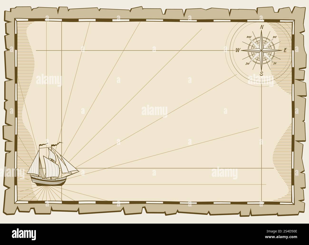 Vintage map vector background, invitation template. Empty grunge banner ...