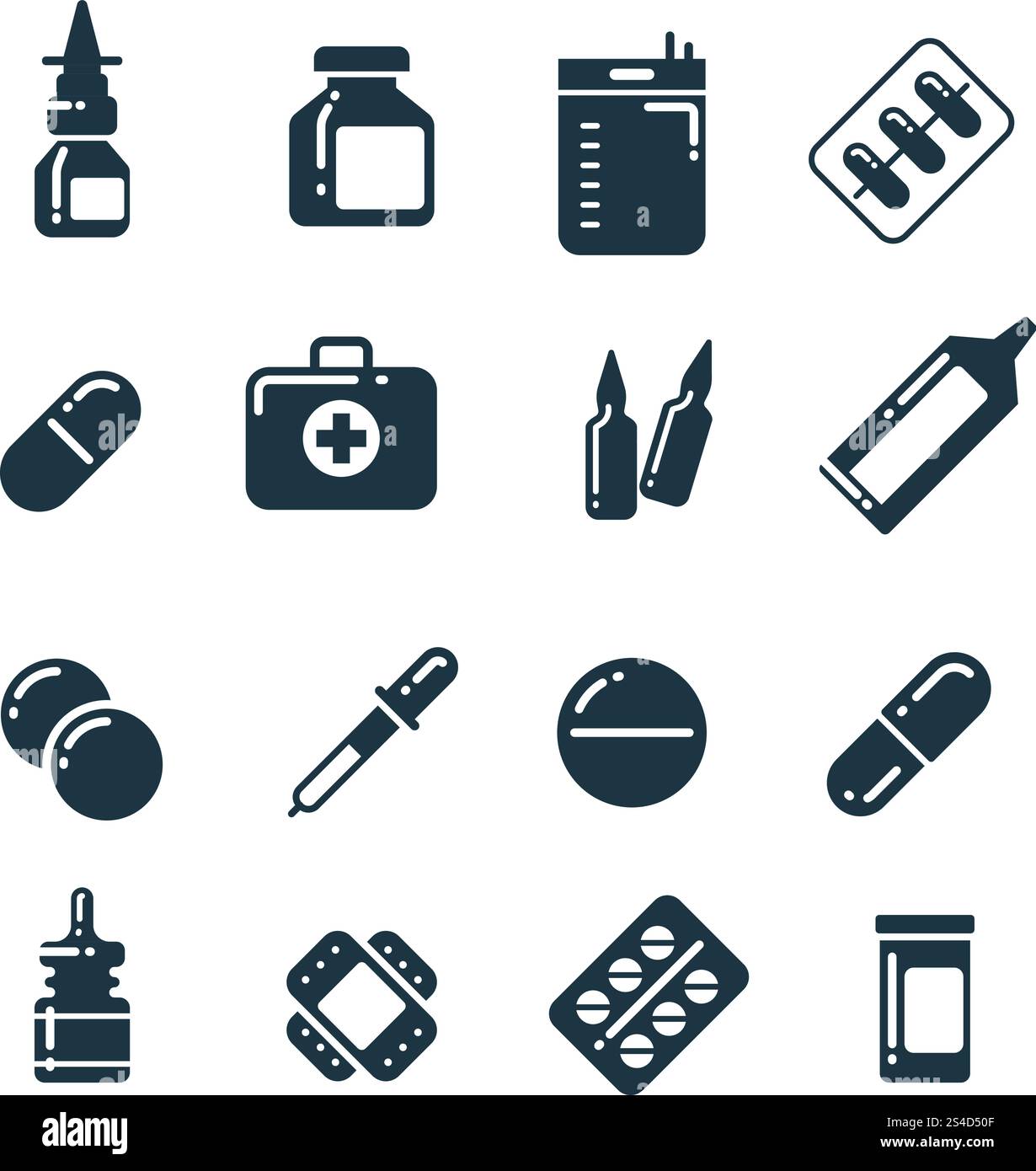Medicine bottles vector icons medical drugs hi-res stock photography ...