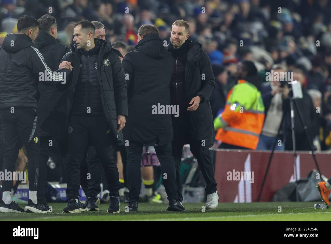 Leeds, UK. 11th Jan, 2025. Simon Weaver Manager of Harrogate Town and ...