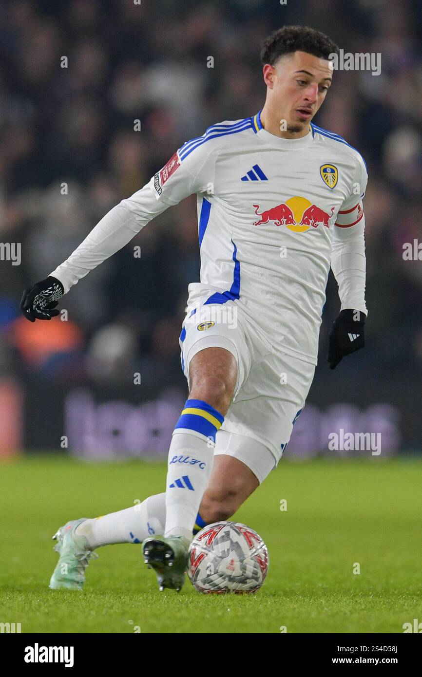 Leeds United's Ethan Ampadu during the Emirates FA Cup Third Round ...