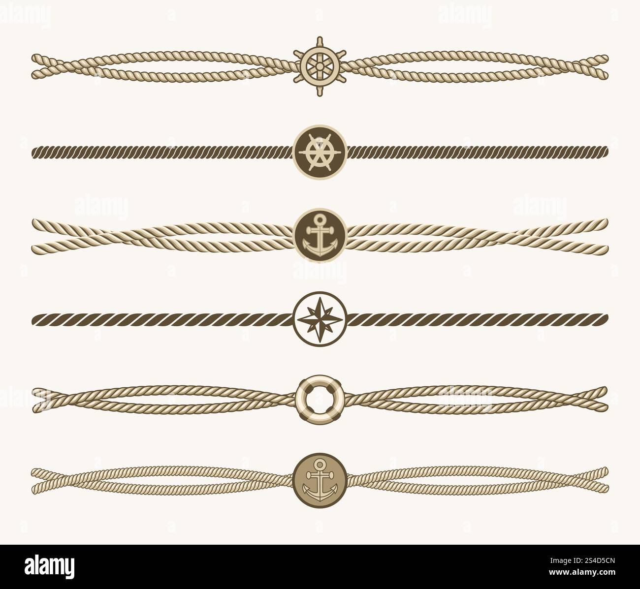 Rope Vector Border Rope Border And Frame. Lasso Twisted And