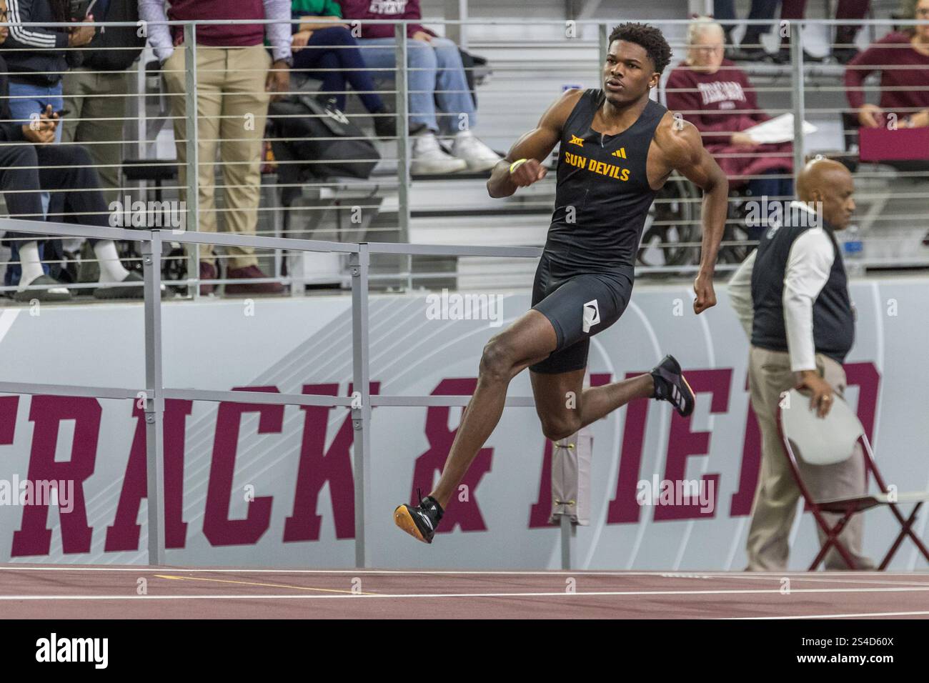 January 10, 2025: Arizona State Sun Devils sprinter Jayden Davis ...