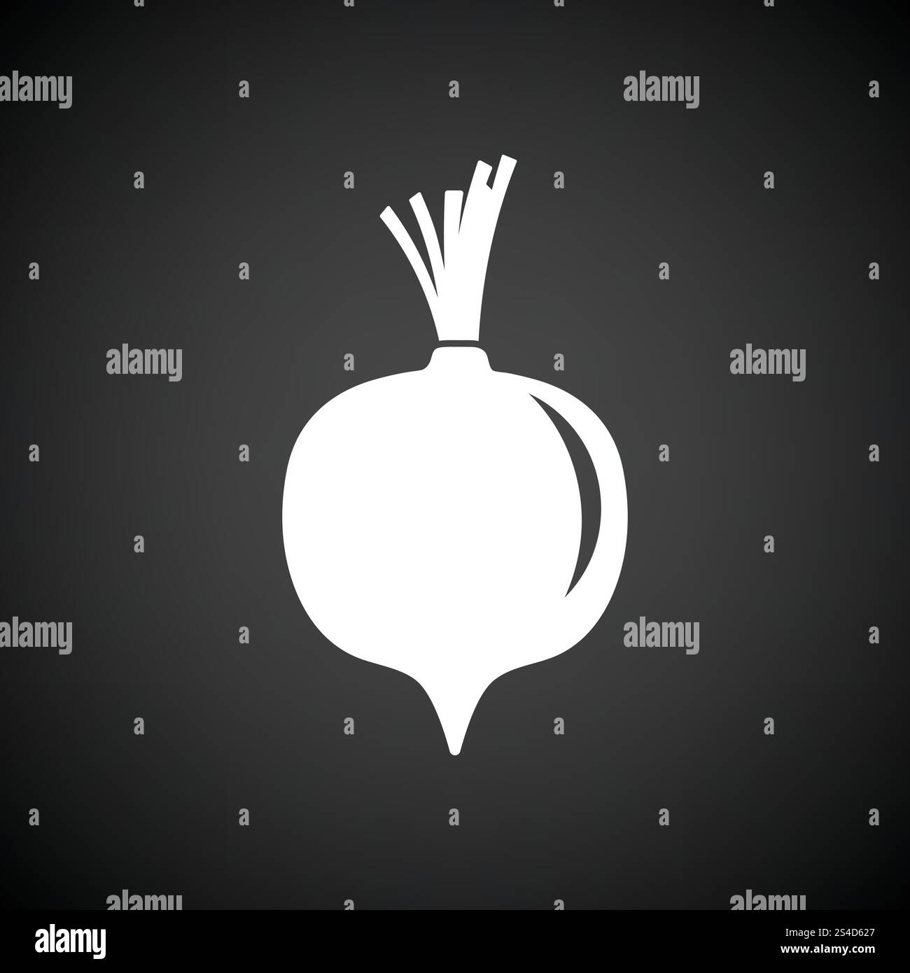 Beetroot icon. Black background with white. Vector illustration Stock ...