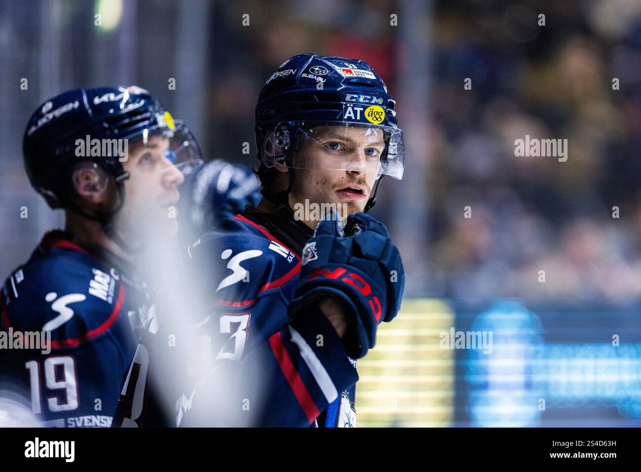 250111 Linköpings Adam Hofbauer under ishockeymatchen i SHL mellan ...