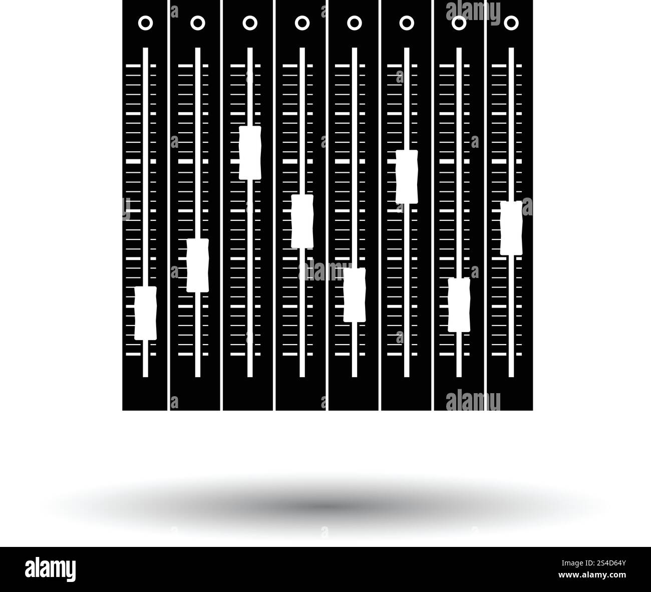 Music equalizer icon. White background with shadow design. Vector ...