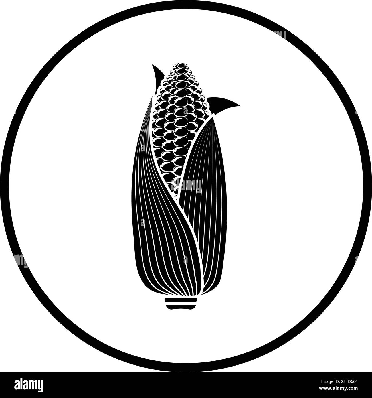Corn icon. Thin circle design. Vector illustration Stock Vector Image ...