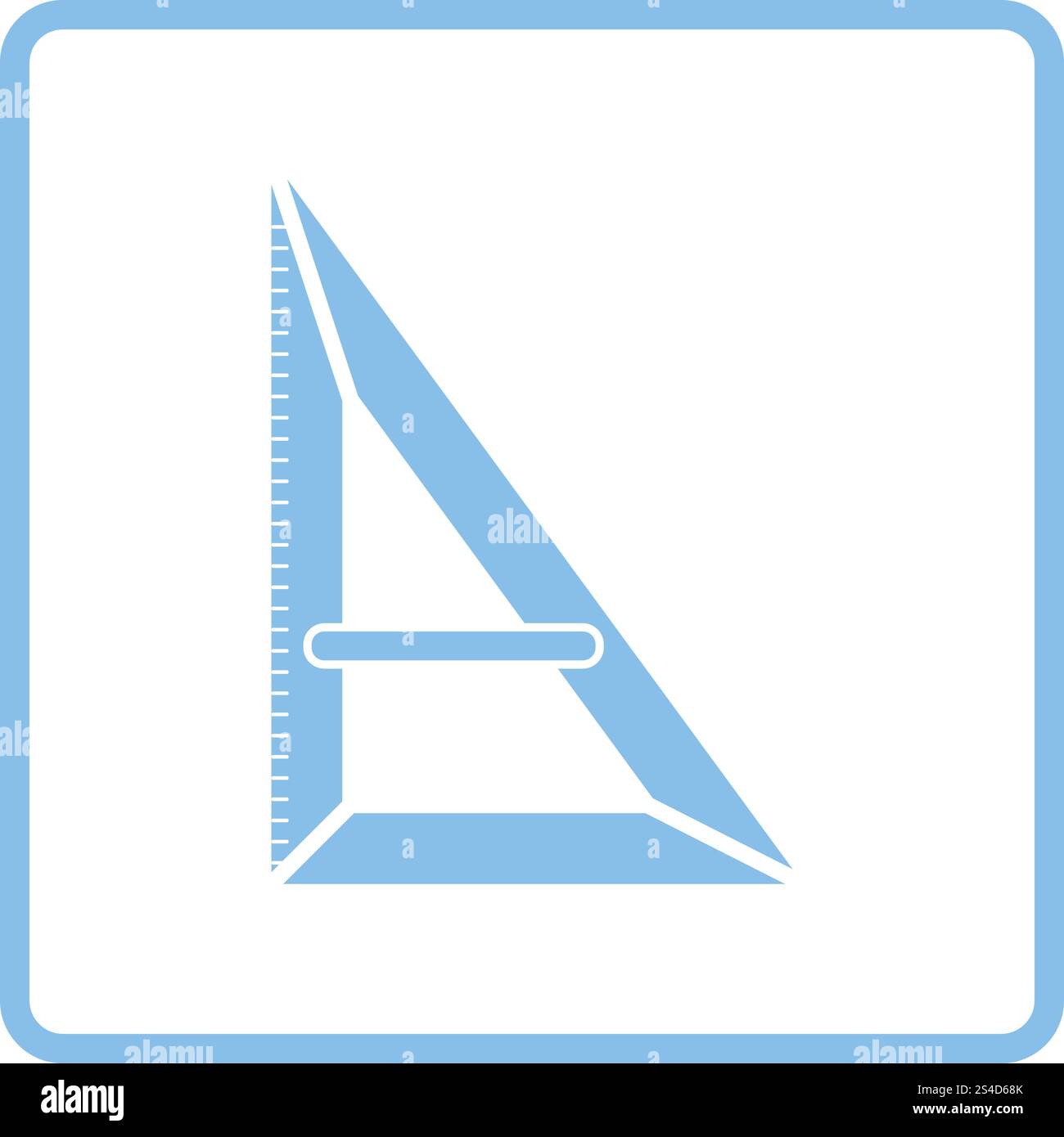 Triangle icon. Blue frame design. Vector illustration Stock Vector ...