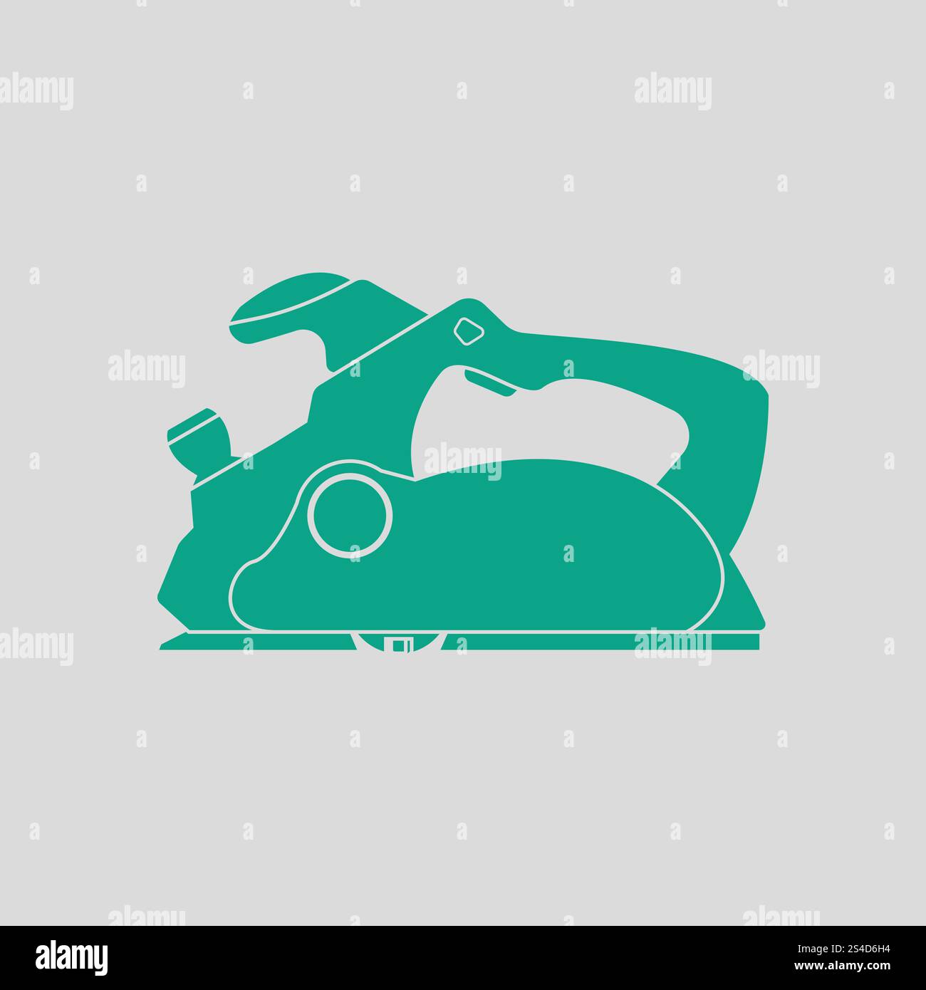 Electric planer icon. Gray background with green. Vector illustration ...