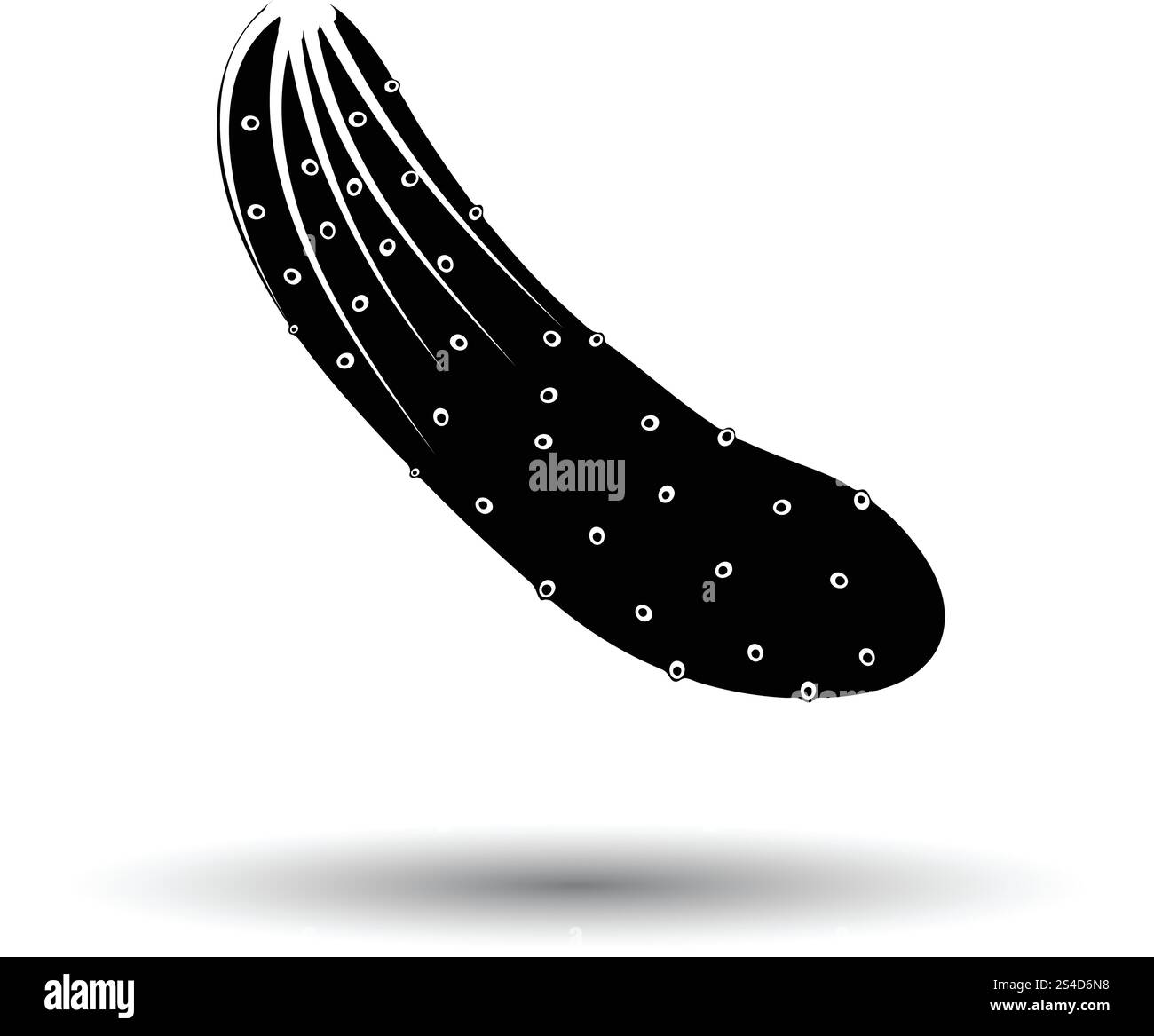 Cucumber icon. White background with shadow design. Vector illustration ...