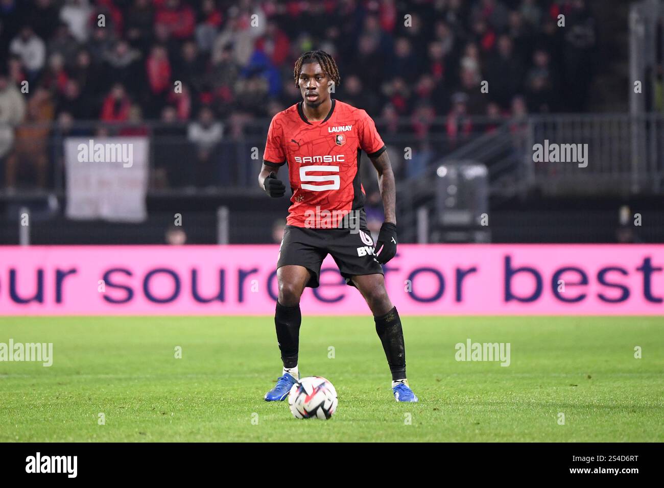 France. 11th Jan, 2025. 04 Christopher WOOH (srfc) during the Ligue 1 ...