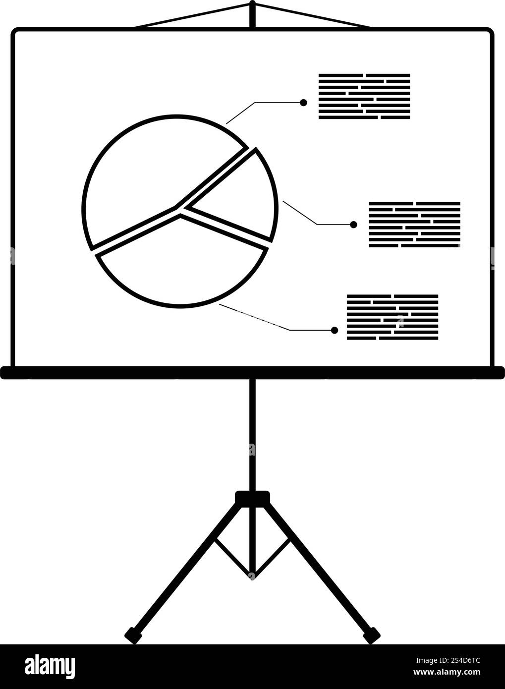 Icon of Presentation stand. Thin line design. Vector illustration Stock ...