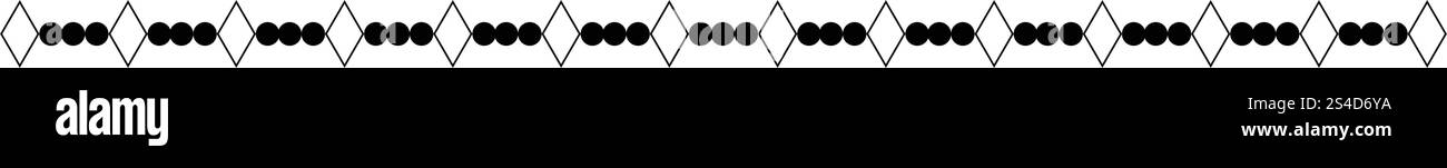 Border icon, rhombus shape divider horizontal line vector for ...