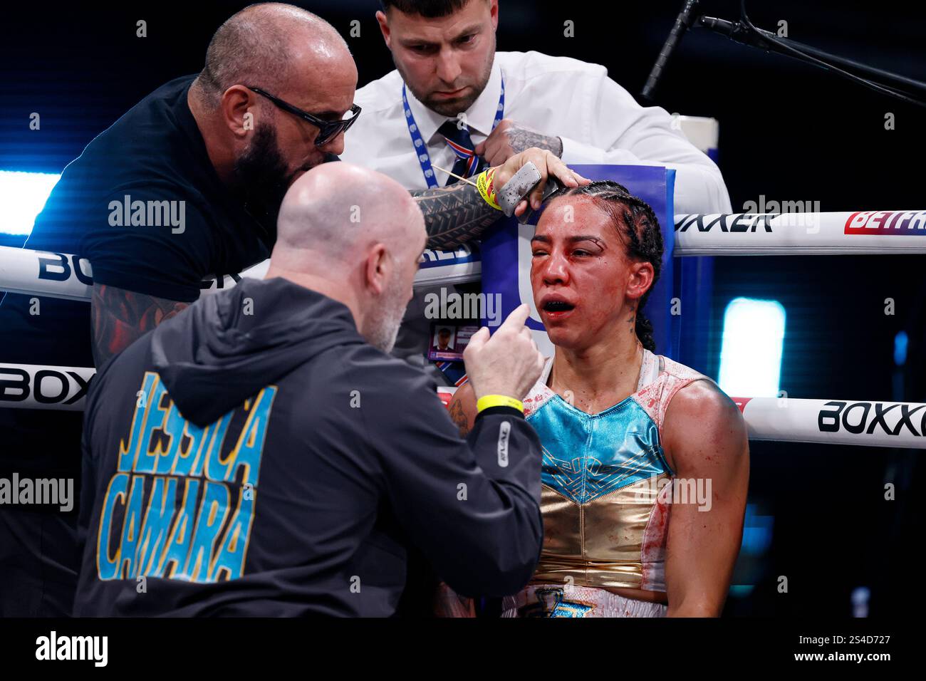 *EDITOR NOTE: Blood shown* Jessica Camara during the WBC World ...