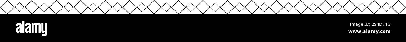 Border icon, rhombus shape divider horizontal line vector for ...