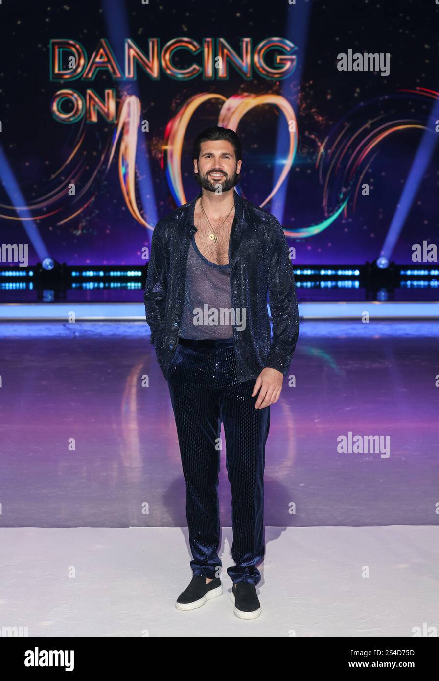 Dan Edgar seen during a photocall for "Dancing on Ice" 2025 at ITV ...