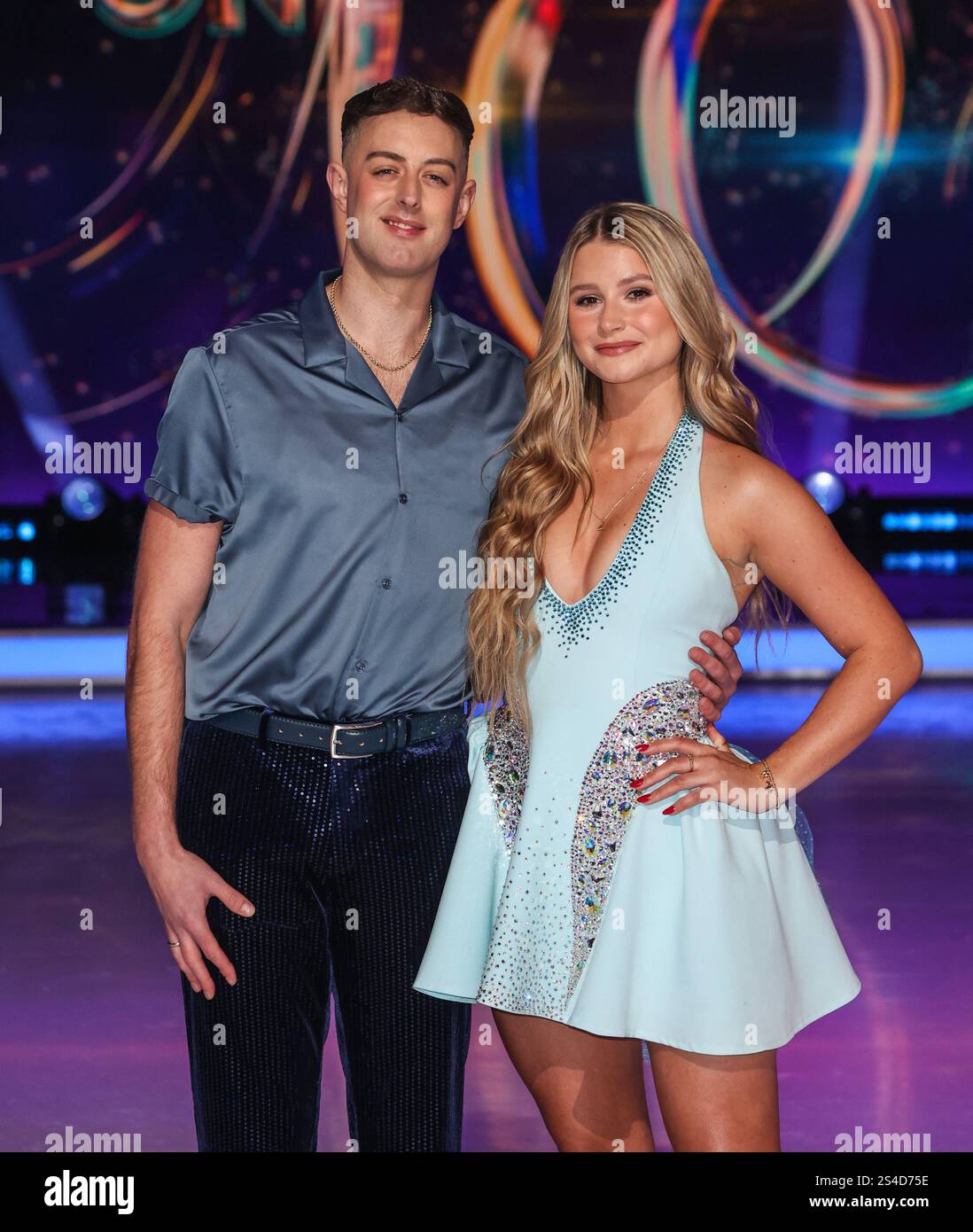 Colin Grafton and Mollie Pearce seen during a photocall for "Dancing on ...