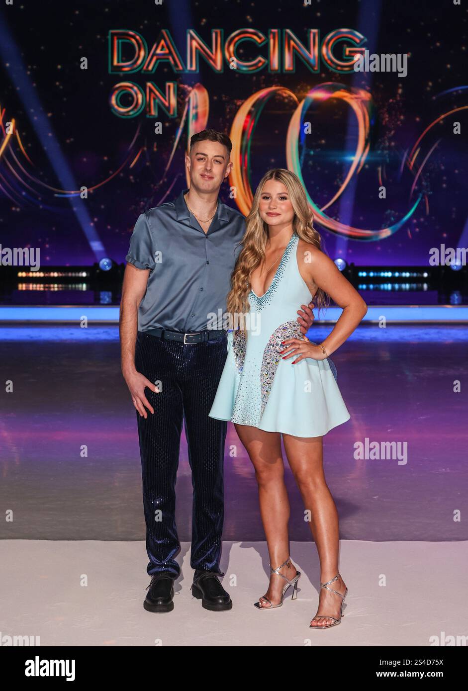 Colin Grafton and Mollie Pearce seen during a photocall for "Dancing on ...