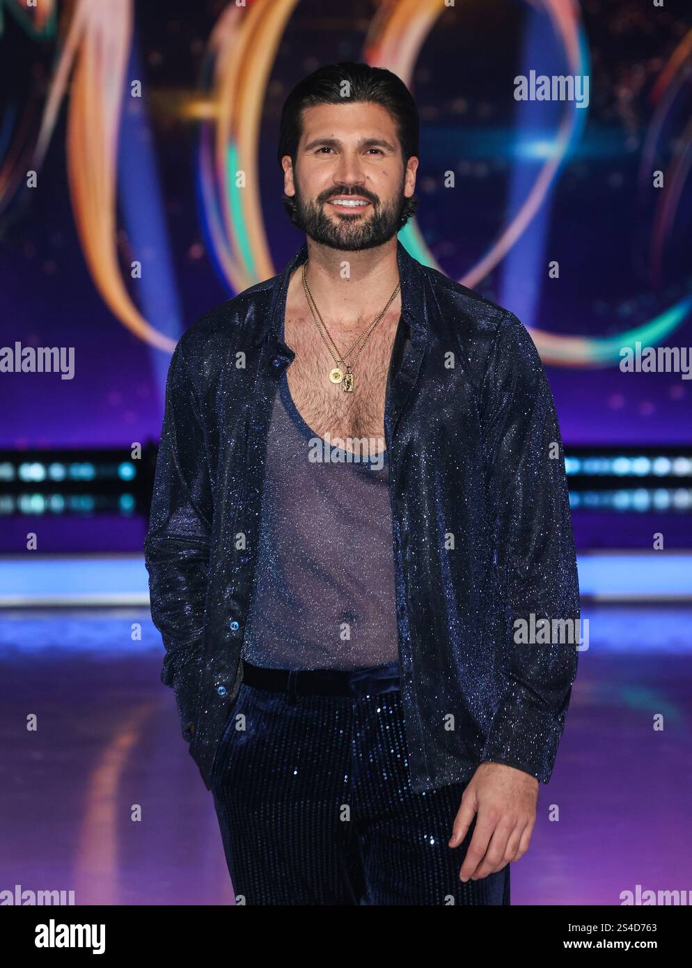 Dan Edgar seen during a photocall for "Dancing on Ice" 2025 at ITV ...