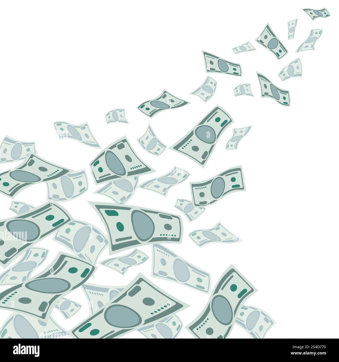 Green dollars falling fall background Stock Vector Images - Alamy