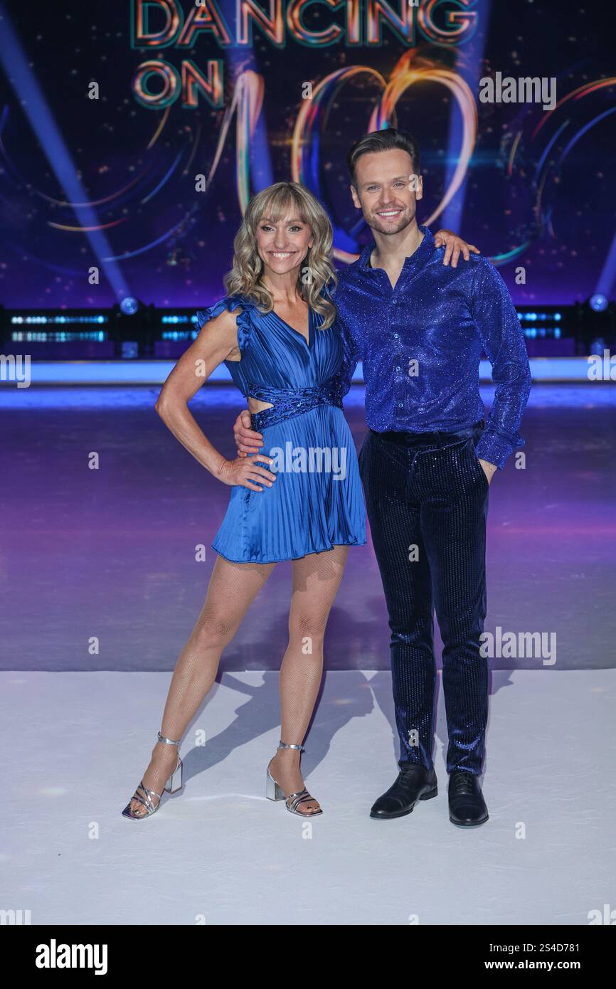 Michaela Strachan and Mark Hanretty seen during a photocall for ...