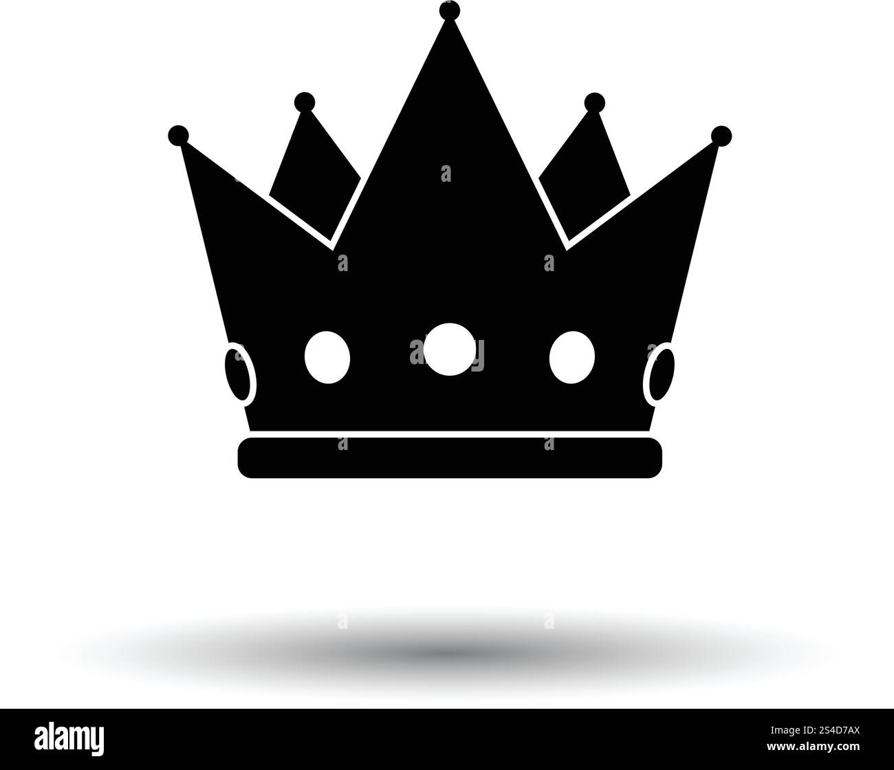 Party crown icon. White background with shadow design. Vector ...